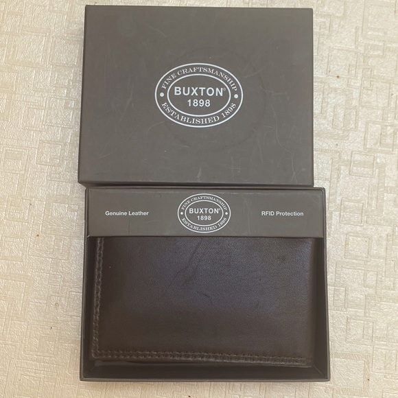 Buxton | Accessories | Buxton Leather Mens Wallet Genuine Brown ...